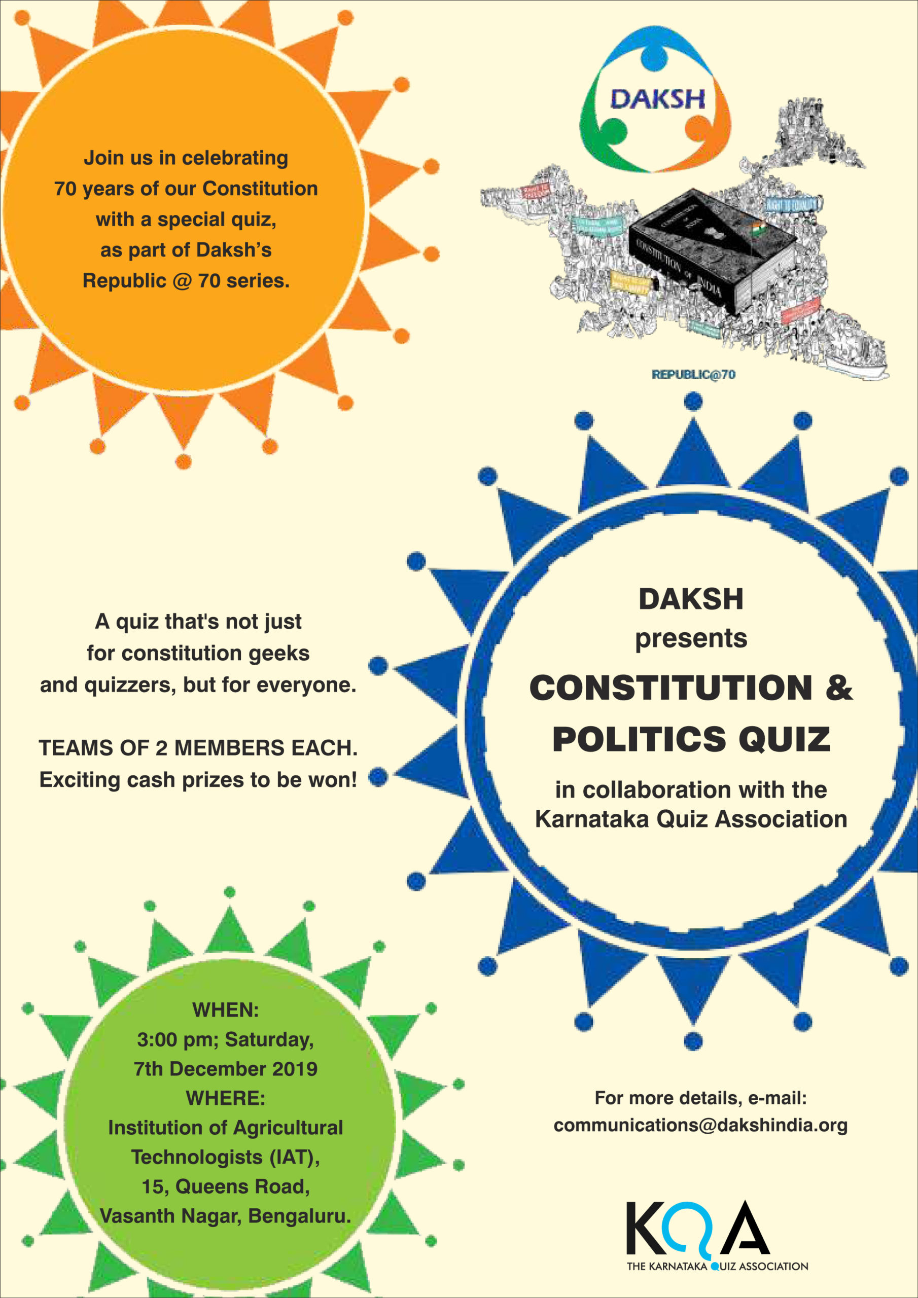 Indian Constitution & Politics Quiz : Karnataka Quiz Association